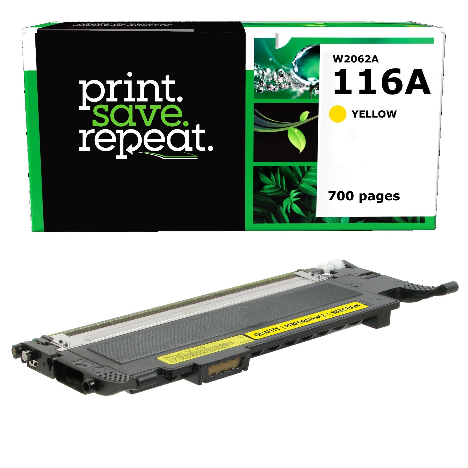HP 116A (W2062A) Yellow Remanufactured Color Toner Cartridge [700 Page – Print.Save.Repeat.