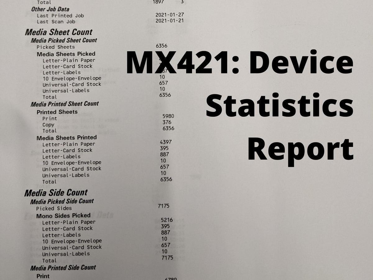 How to Print a Device Statistics Report on Your Lexmark MX421 ...
