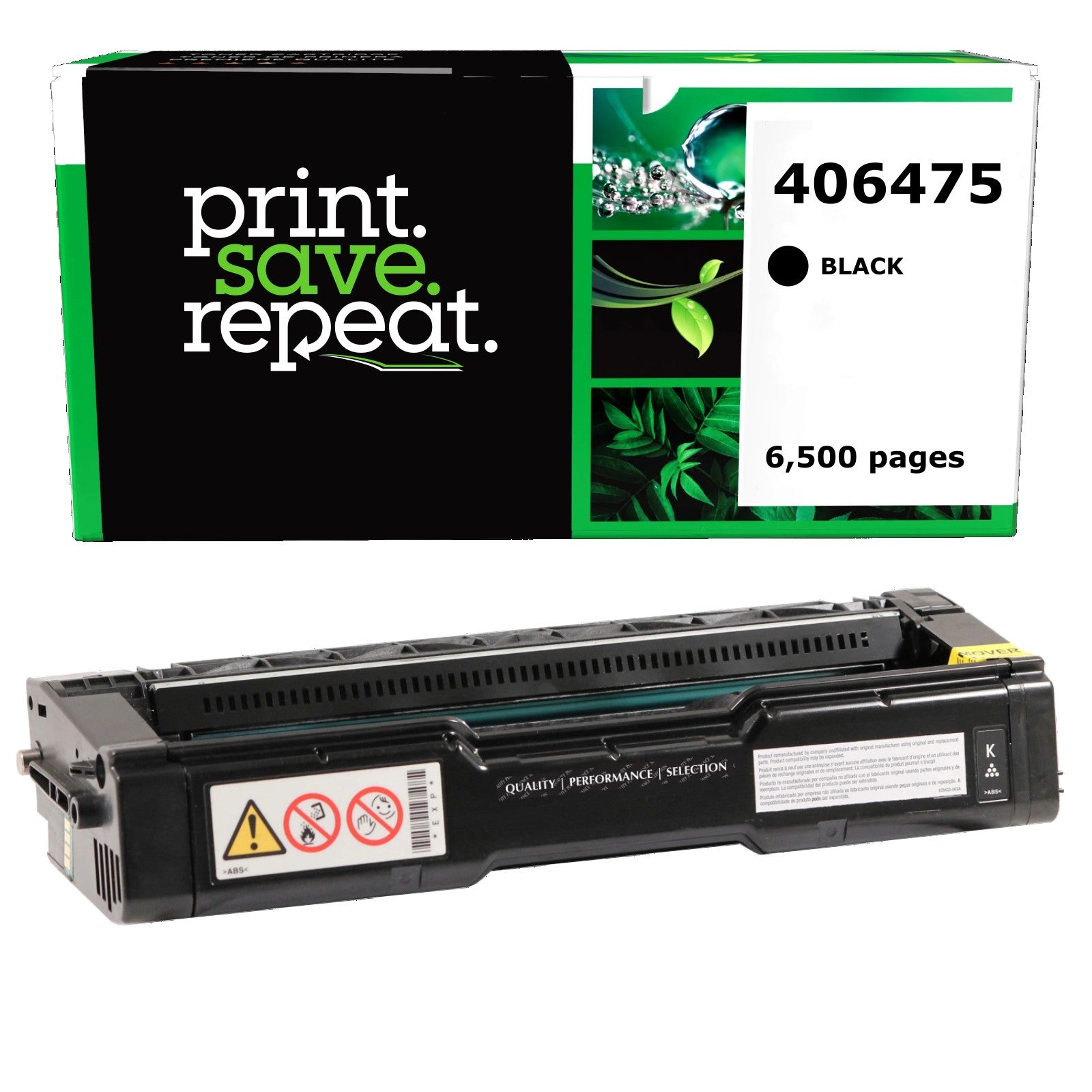 Ricoh 406475 Black High Yield Compatible Toner Cartridge [6,500 Pages] – Print.Save.Repeat.