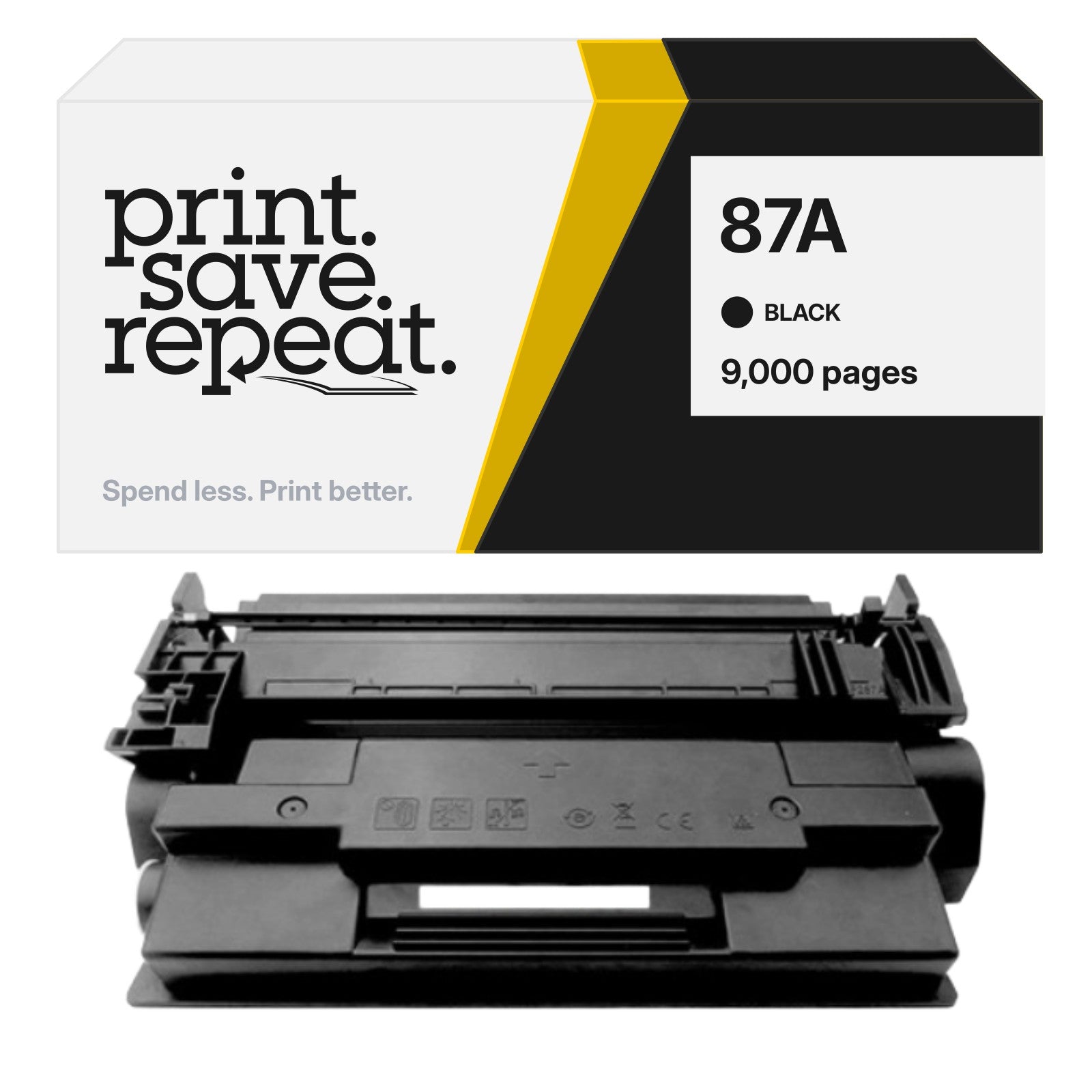 HP 87A (CF287A) Premium Compatible Toner Cartridge [9,000 Pages ...