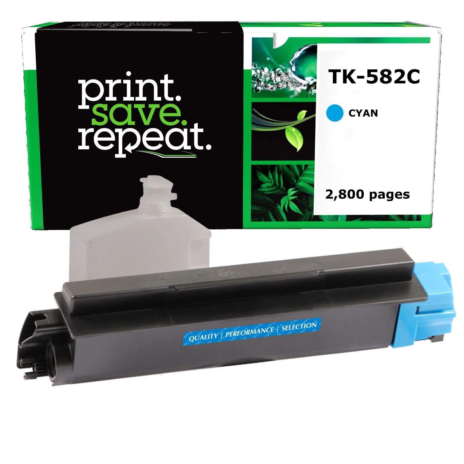 Kyocera Mita TK-582C Cyan Compatible Toner Cartridge [2,800 Pages ...