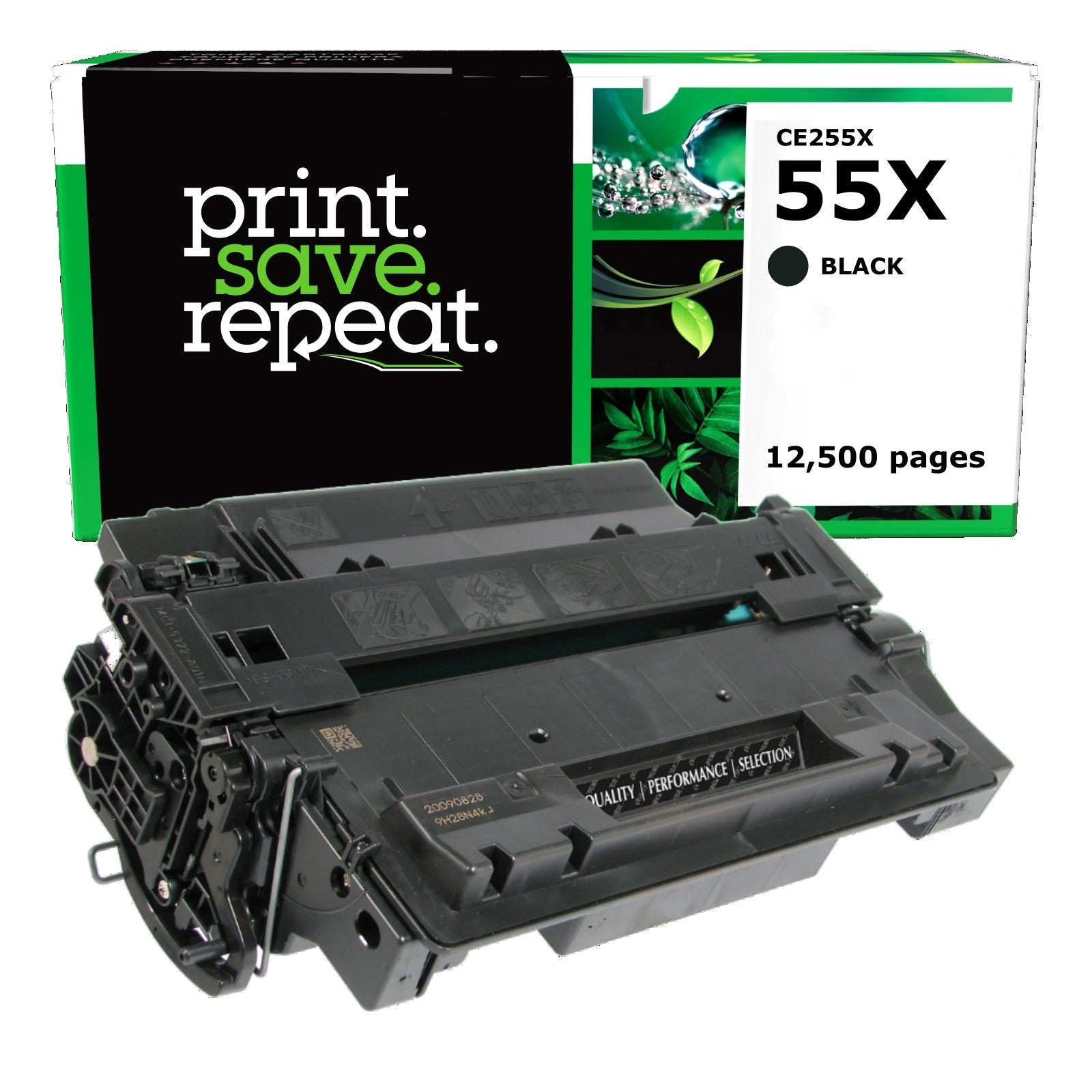 HP 55X (CE255X) High Yield Remanufactured Toner Cartridge [12,500 Page ...