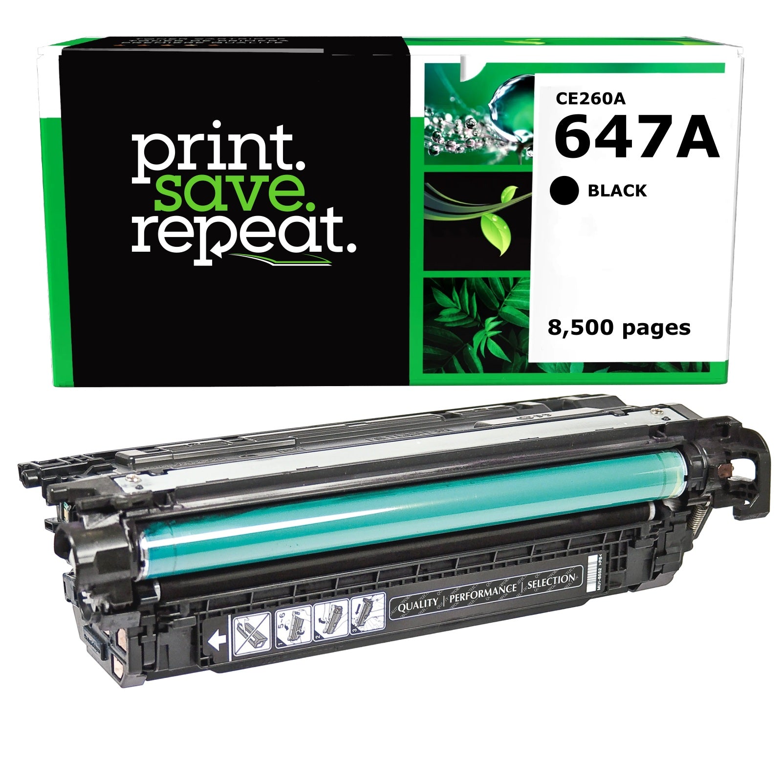 HP 647A (CE260A) Black Remanufactured Color Toner Cartridge [8,500 Pag ...