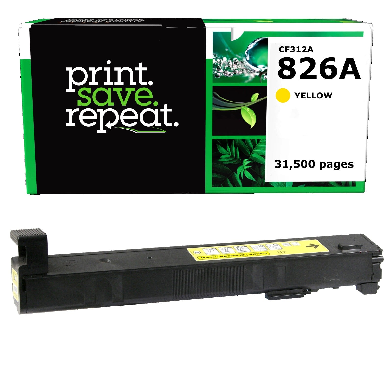 HP 826A (CF312A) Yellow Remanufactured Color Toner Cartridge [31,500 P ...