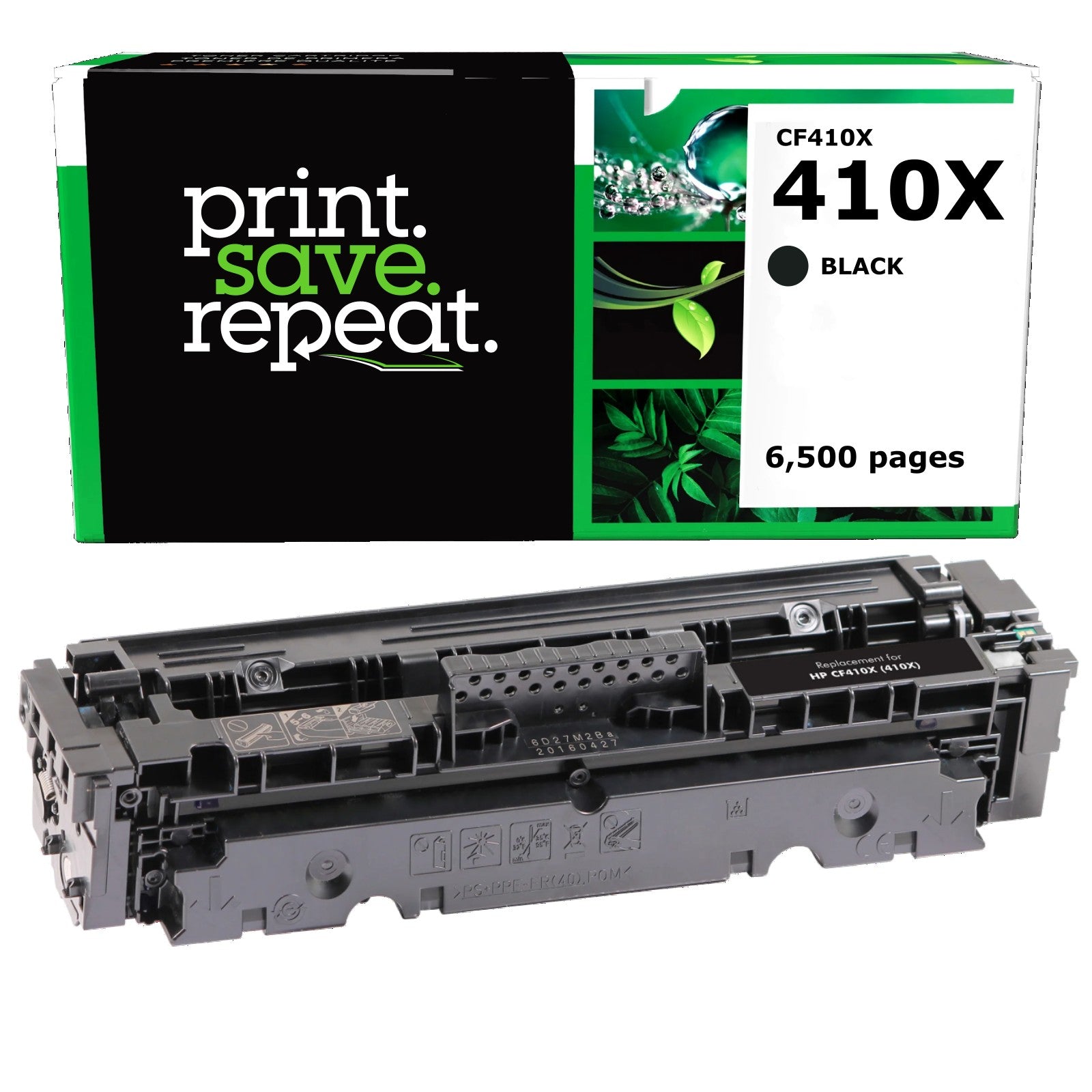 HP 410X (CF410X) Black High Yield Remanufactured Color Toner Cartridge ...