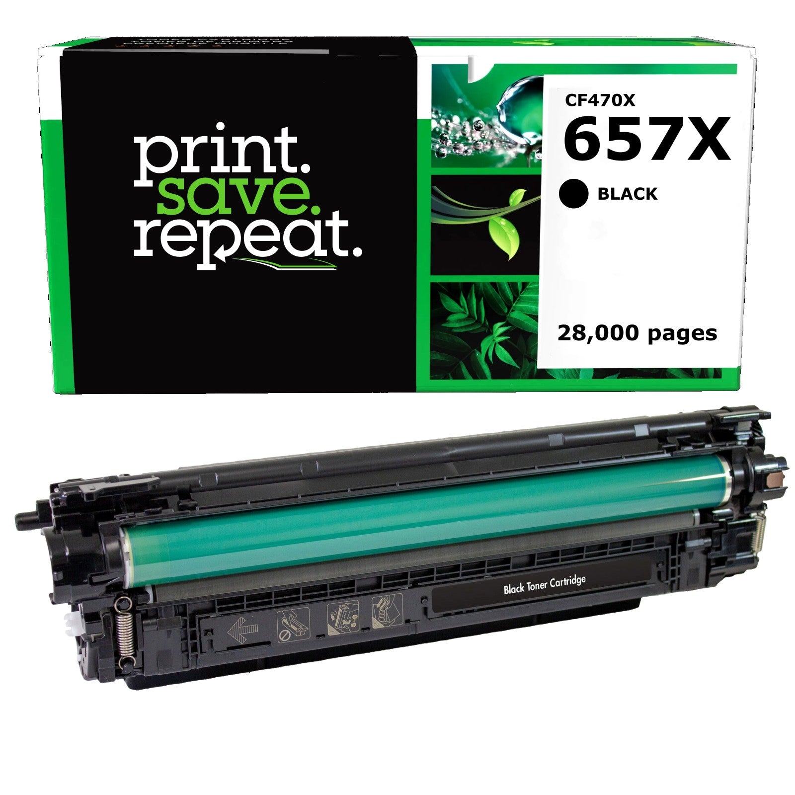 HP 657X (CF470X) Black High Yield Remanufactured Color Toner Cartridge ...