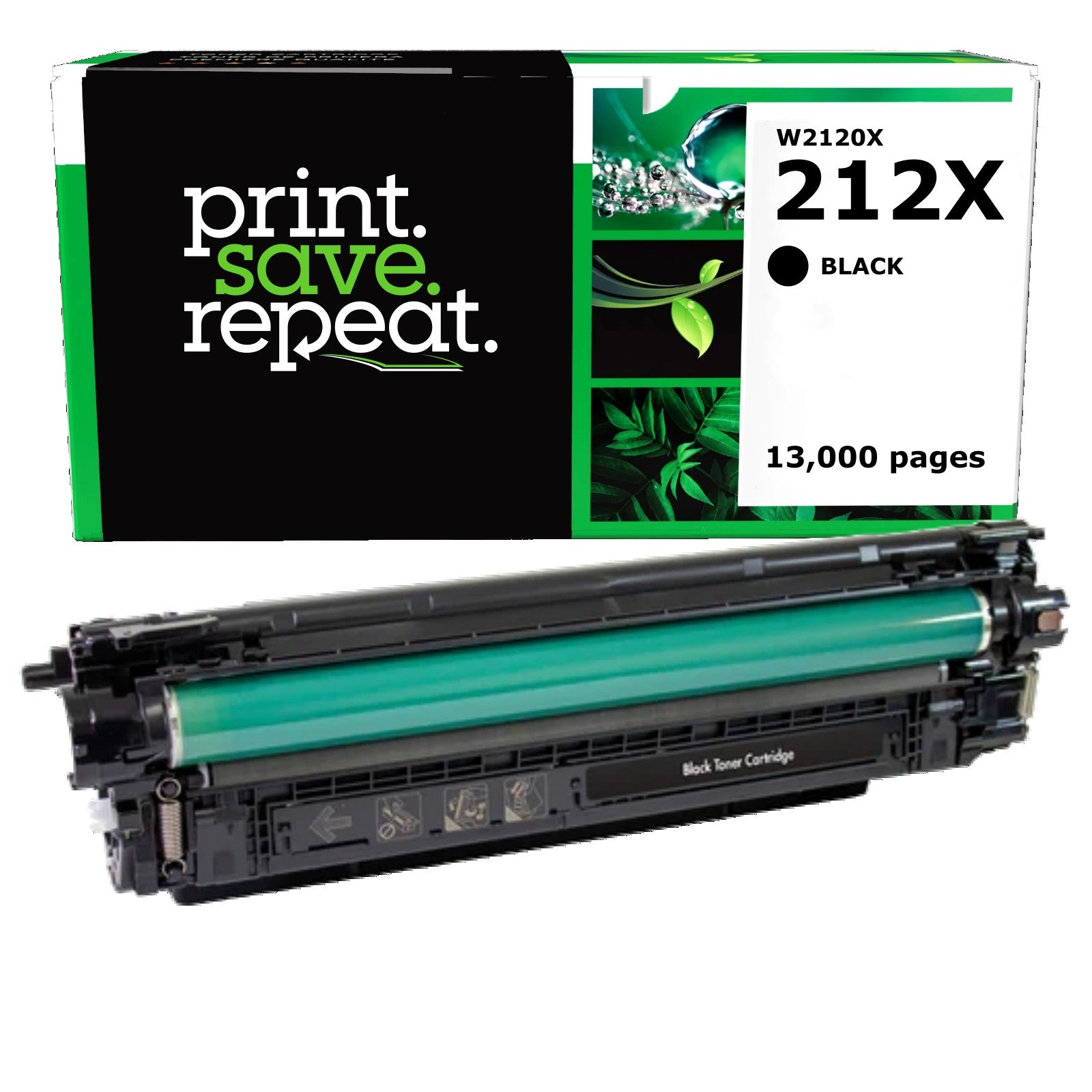 HP 212X (W2120X) Black High Yield Remanufactured Color Toner Cartridge ...