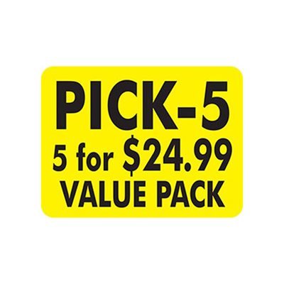 Pick-5, 5 for $24.99 Value Pack Label | Roll of 500 — PrintSaveRepeat.com