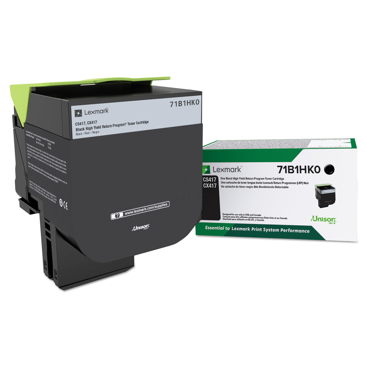 OEM Lexmark 71B1HK0 Black High Yield Toner Cartridge for CS417, CS517 ...