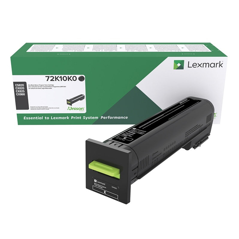 OEM Lexmark 72K10K0 Black Standard Yield Toner Cartridge for CS820, CX ...