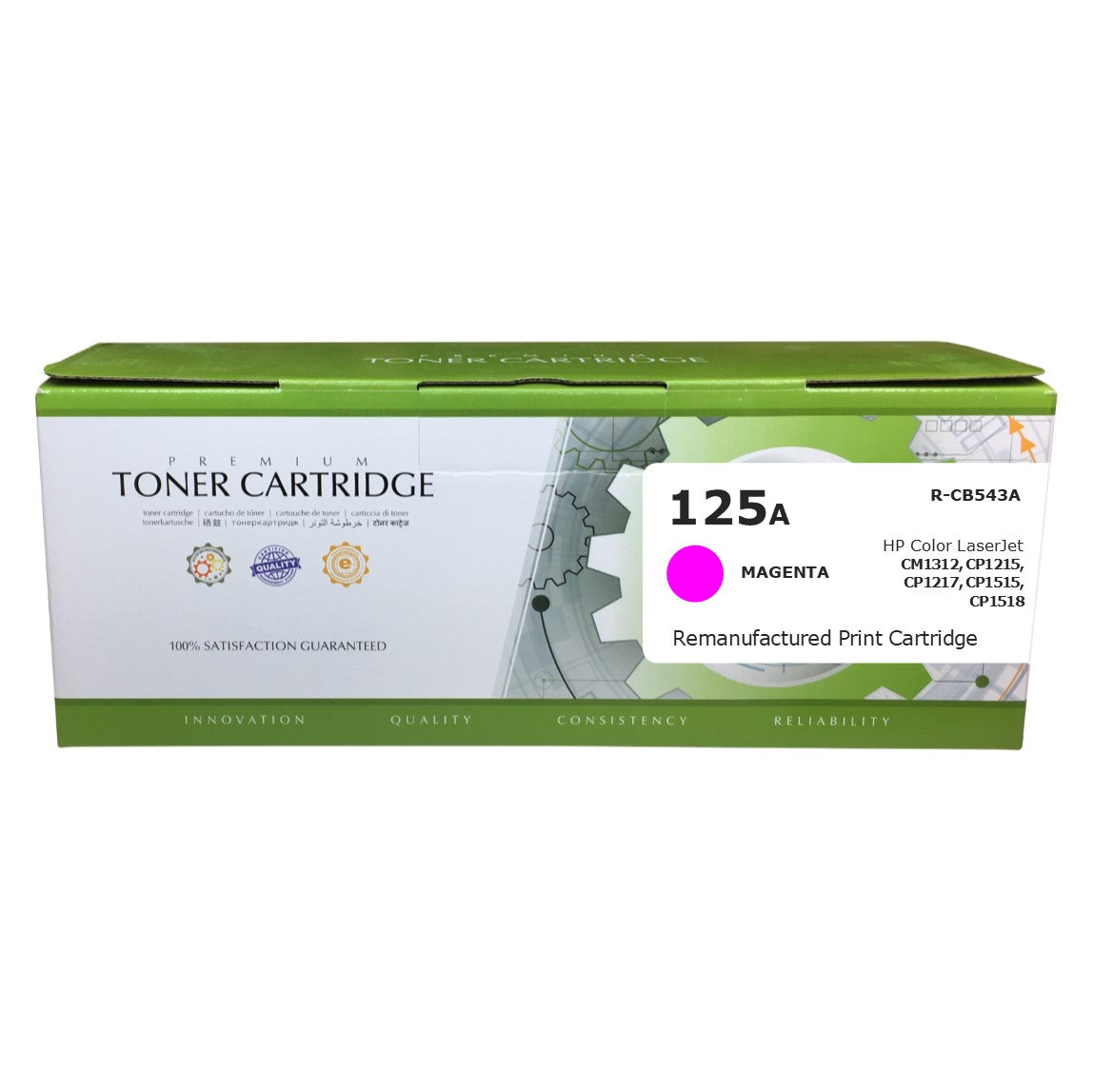 HP 125A (CB543A) Magenta Compatible Toner Cartridge [1,400 pages ...